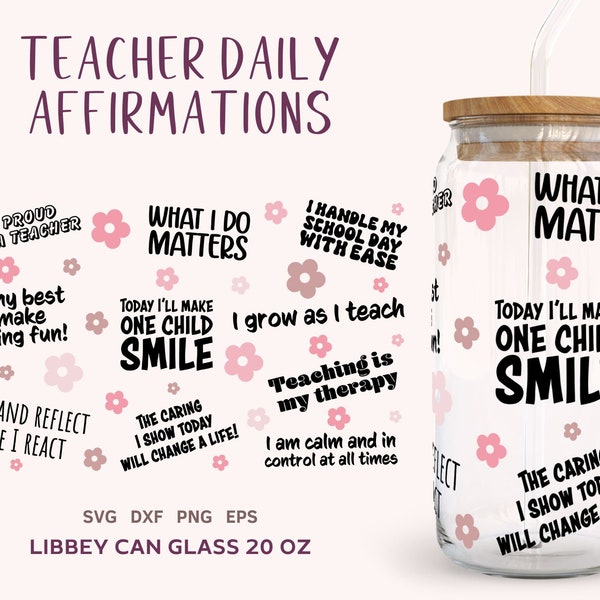 Teacher Daily Affirmations Svg Etsy