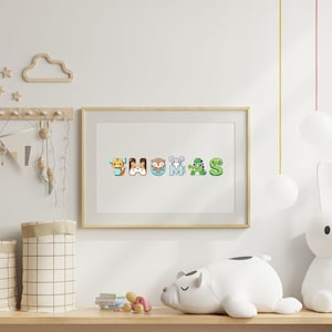 Kids Animal Alphabet SVG, Cute ABC Png, Nursery Animal Letters Clipart ...