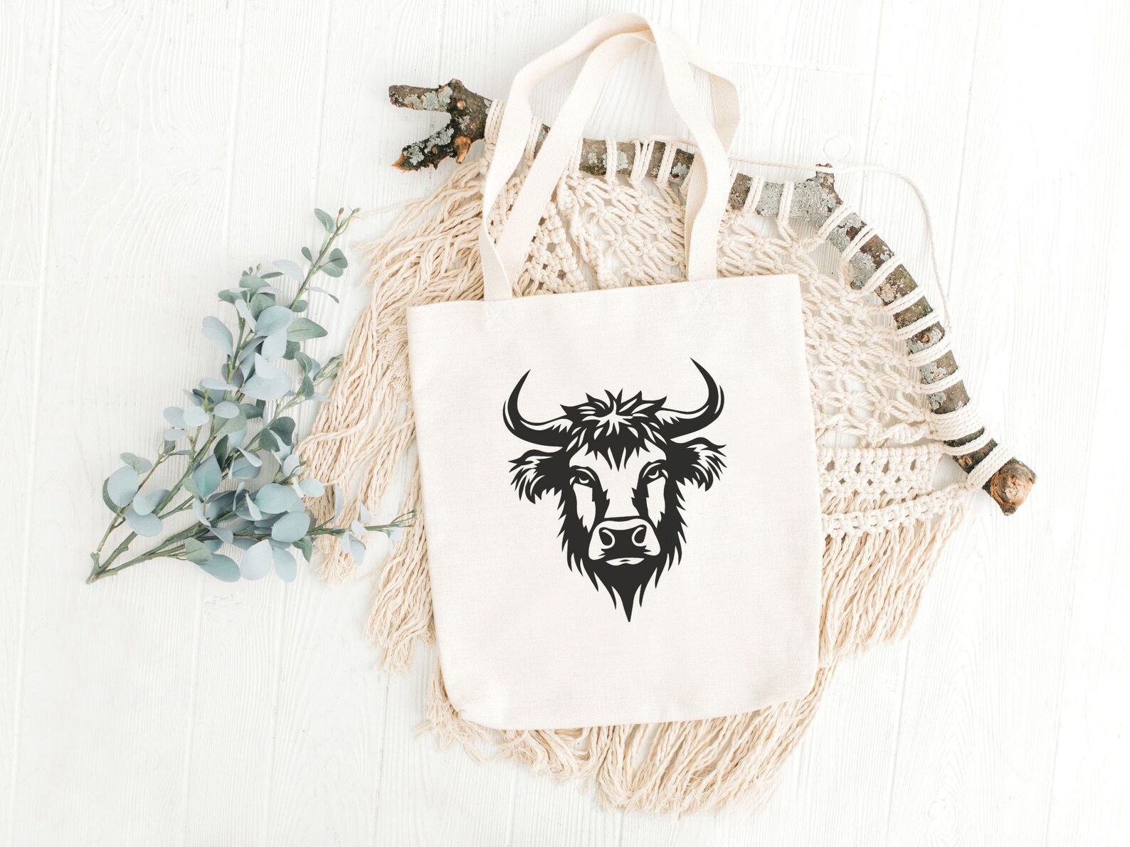 Bull Head Bundle Svg, Highland Cow Design, Bull Tattoo Template, Cool ...