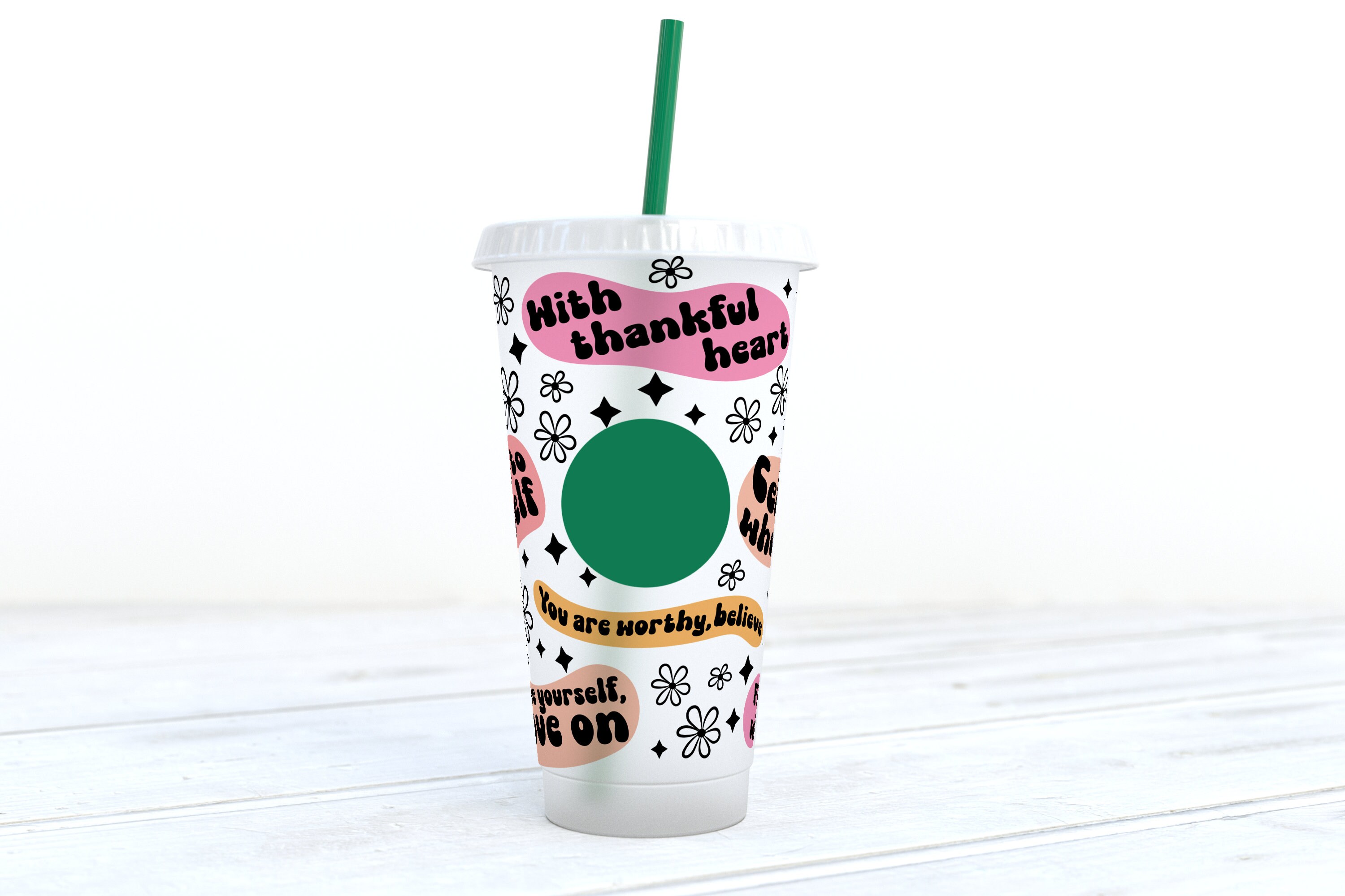 Christian Inspirational Quote SVG Cold Cup 24oz Wrap Venti - Etsy