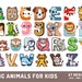 Kids Animal Alphabet SVG, Cute ABC Png, Nursery Animal Letters Clipart ...