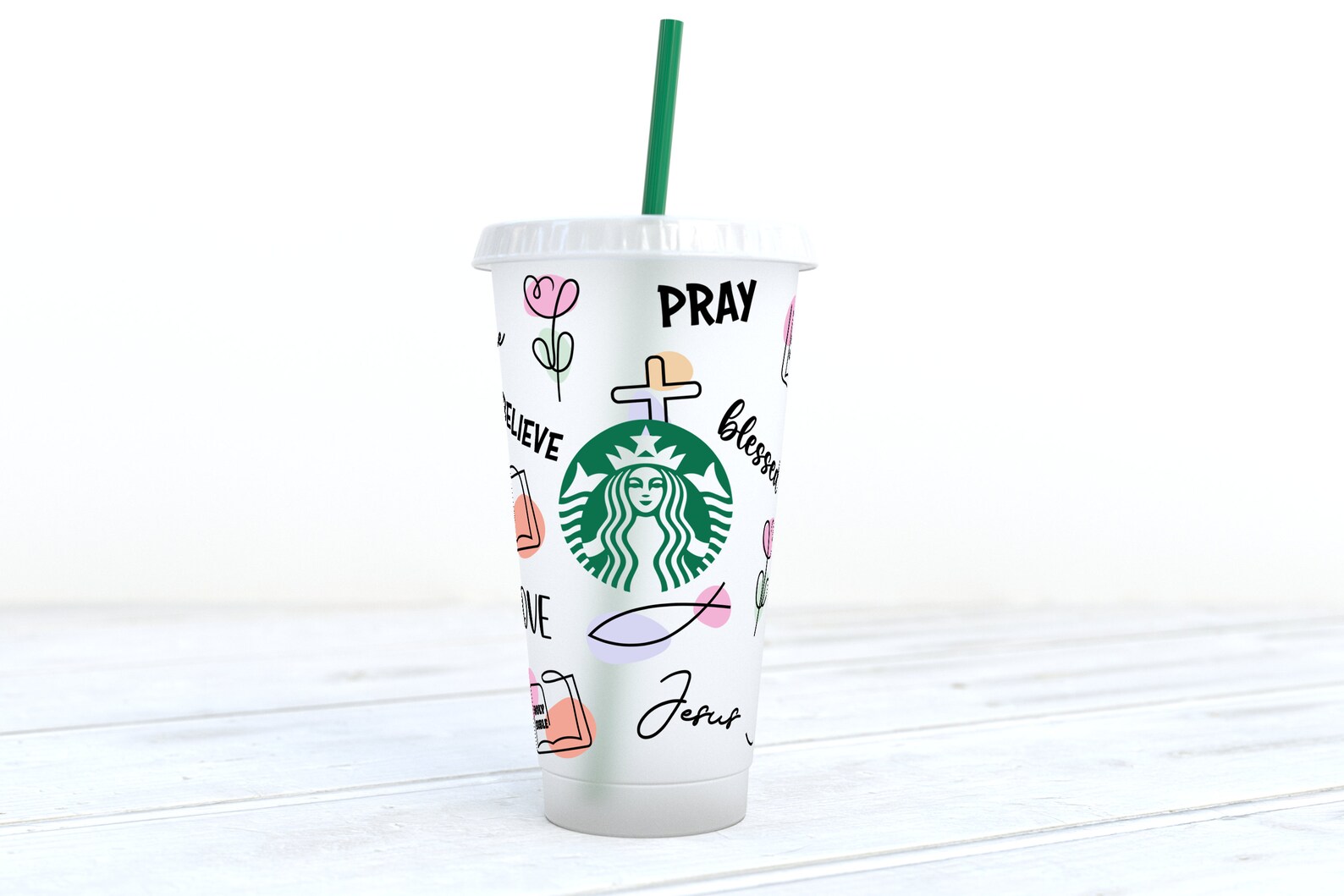 Bible Quote SVG Cold Cup 24 Oz Wrap, Cold Cup Jesus Love Svg, Christian ...