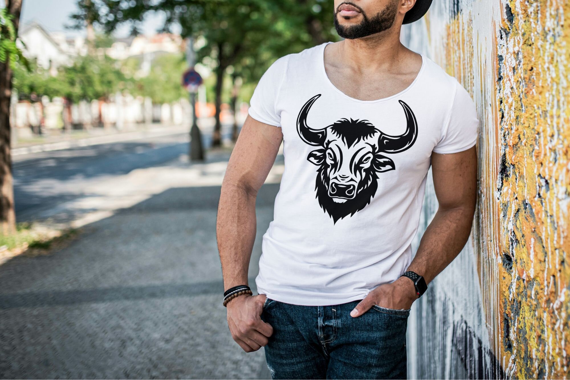 Bull Head Bundle Svg, Highland Cow Design, Bull Tattoo Template, Cool ...