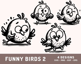 Funny Bird SVG File Bundle 1 T-shirt, Sublimation - Etsy