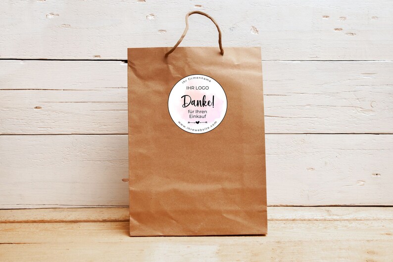 Danke Sticker Template, Thank You Canva Template, Thank You for Your ...