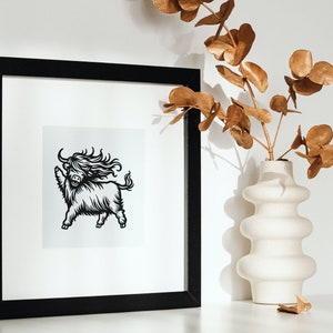 Dancing Highland Cow Bundle Svg, Cute Highland Cow Design, Farm Animal ...