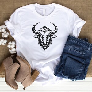 Bull Head Bundle Svg, Highland Cow Design, Bull Tattoo Template, Cool ...