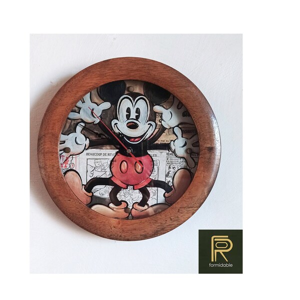 Mickey Mouse Wall Clock - Etsy