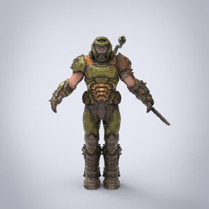 DoomSlayer Eternal Armadura portátil completa con plantilla de casco ...