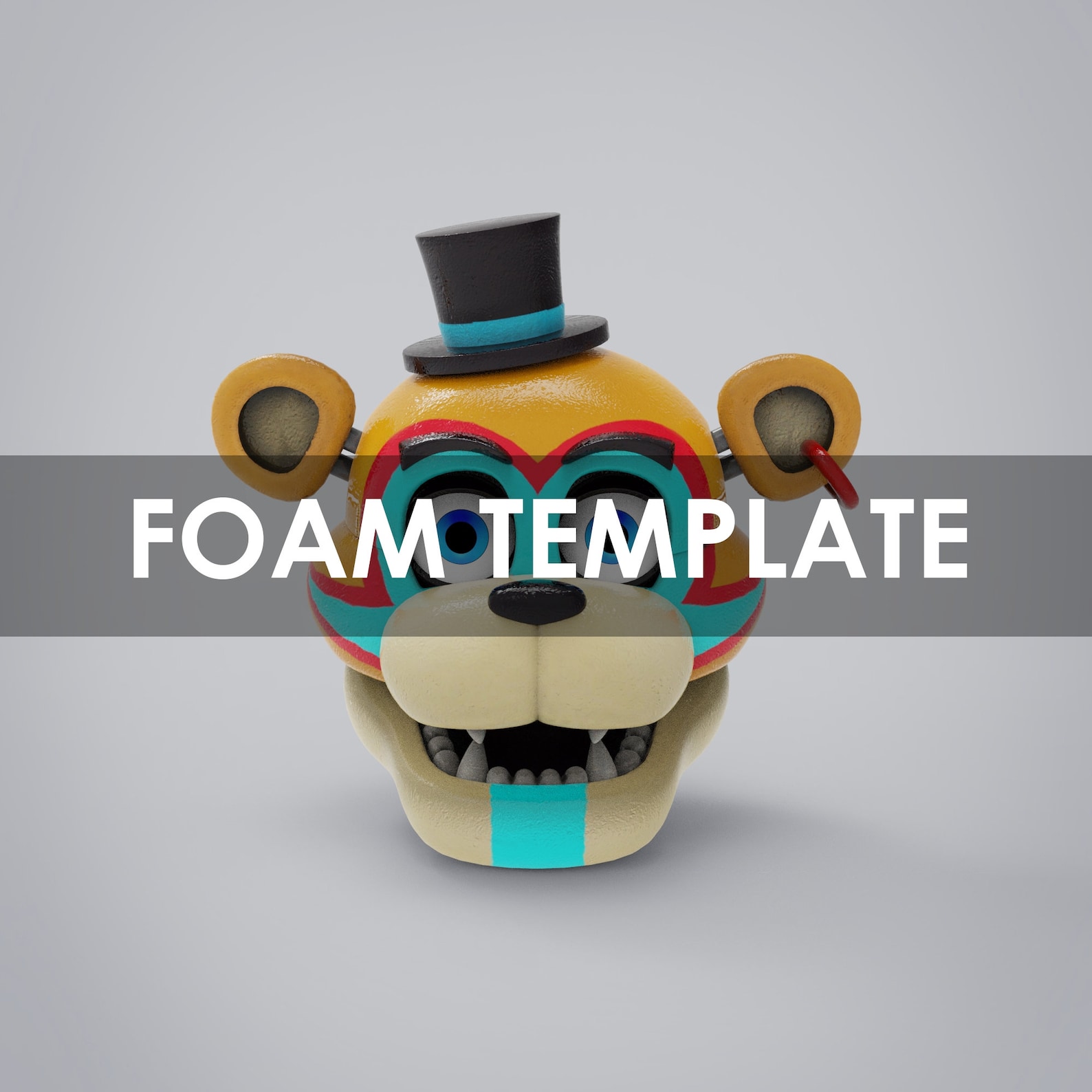 Freddy Furry Full Wearable Head Template for EVA Foam PDO/PDF - Etsy