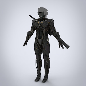 Raiden Metal Gear Full Wearable Armor With Helmet and Sword Template ...