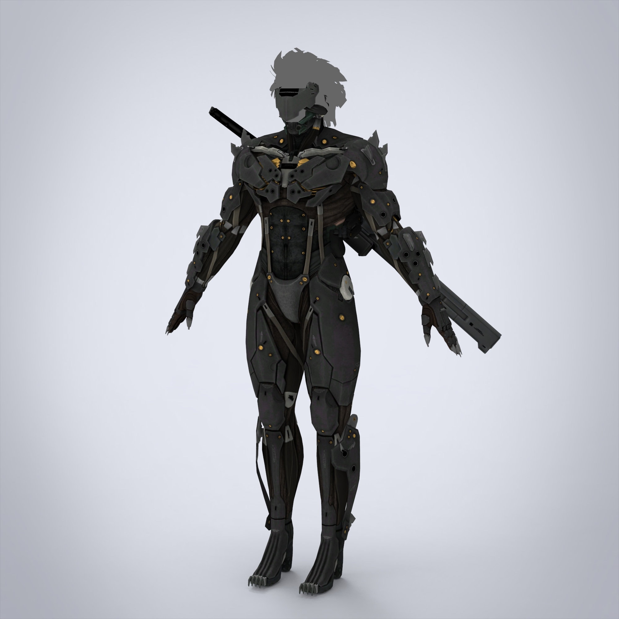 Raiden Metal Gear Full Wearable Armor With Helmet and Sword Template ...