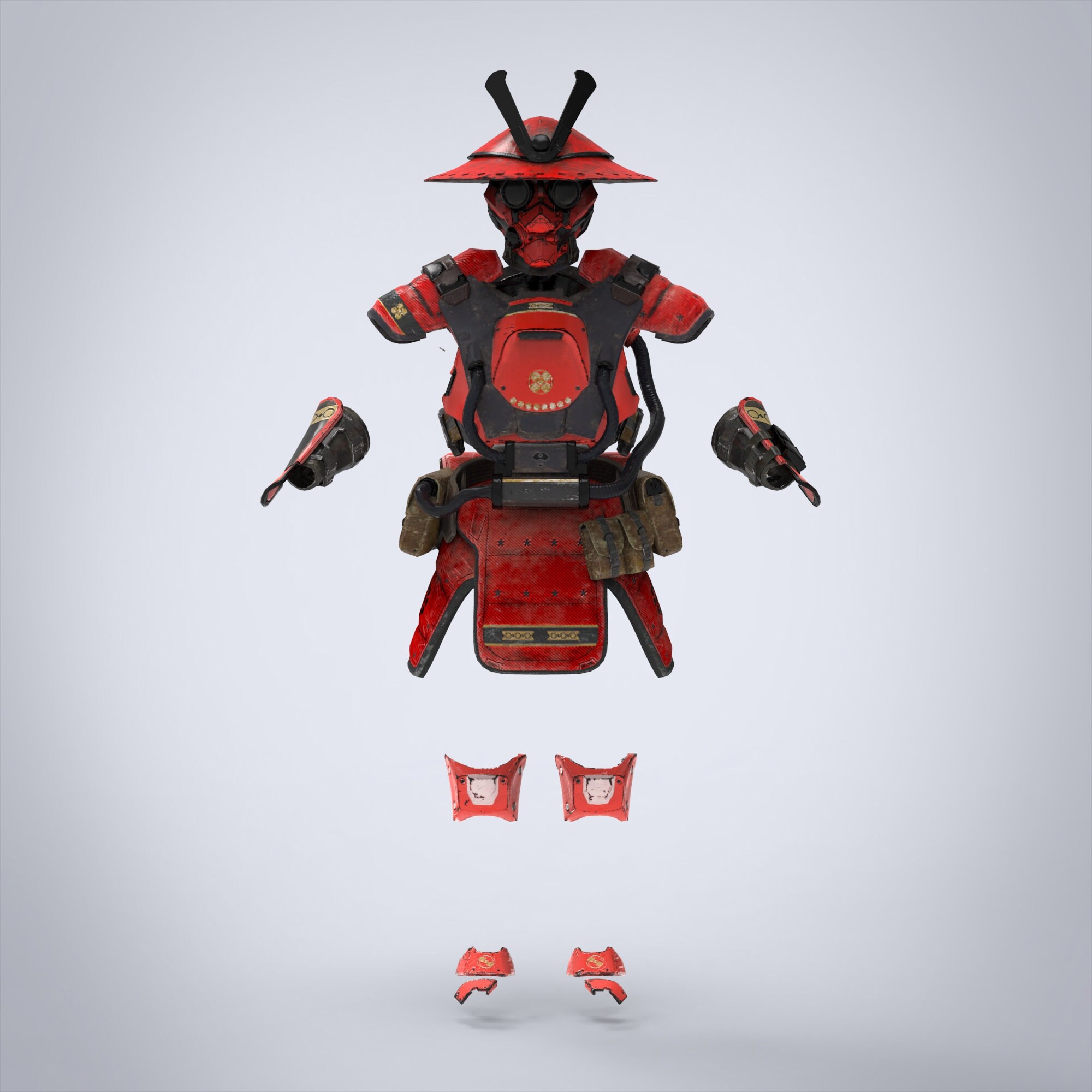 Bloodhound Samurai Royal Guard Full Wearable Armor With Helmet Template ...