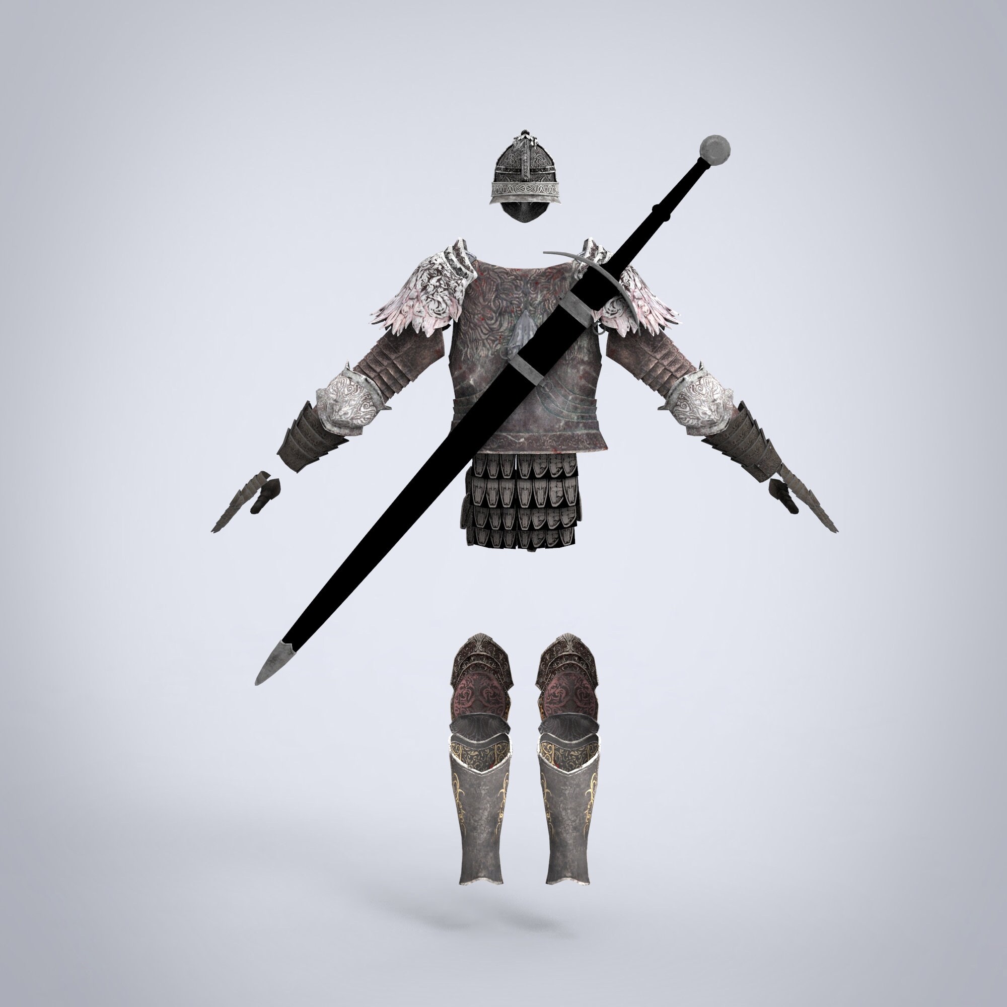 Rage Wolf Full Wearable Armor With Helmet and Sword Template for EVA ...