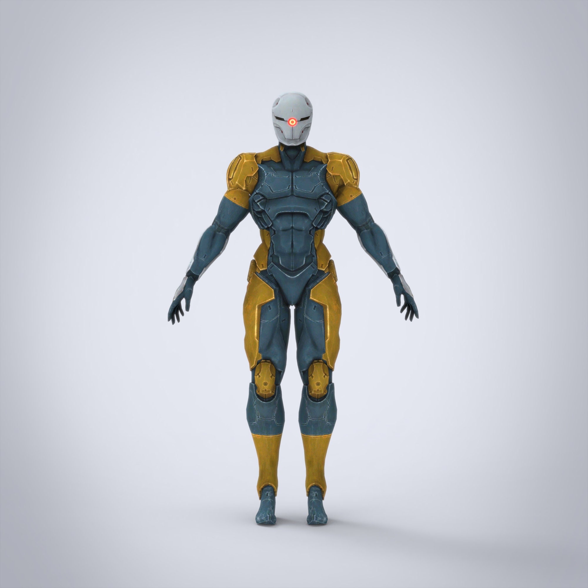 Grey Fox Metal Gear Full Wearable Armor With Helmet Template for EVA ...