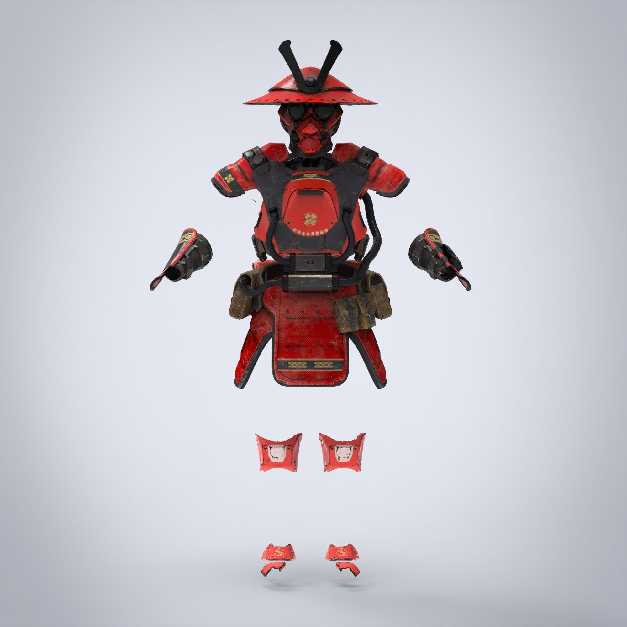 Bloodhound Samurai Royal Guard Full Wearable Armor With Helmet Template ...