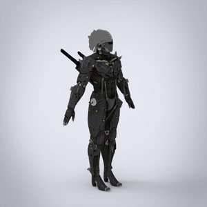 Raiden Metal Gear Full Wearable Armor With Helmet and Sword Template ...