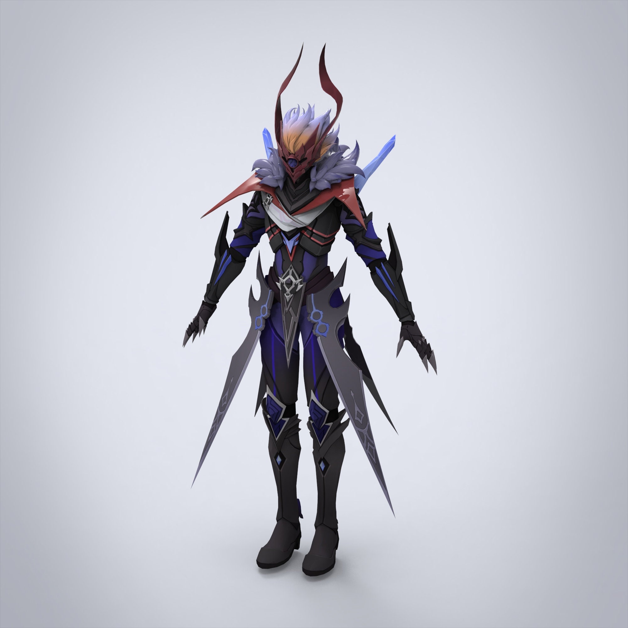 Tartaglia Full Wearable Armor With Mask and Weapon Template for EVA ...