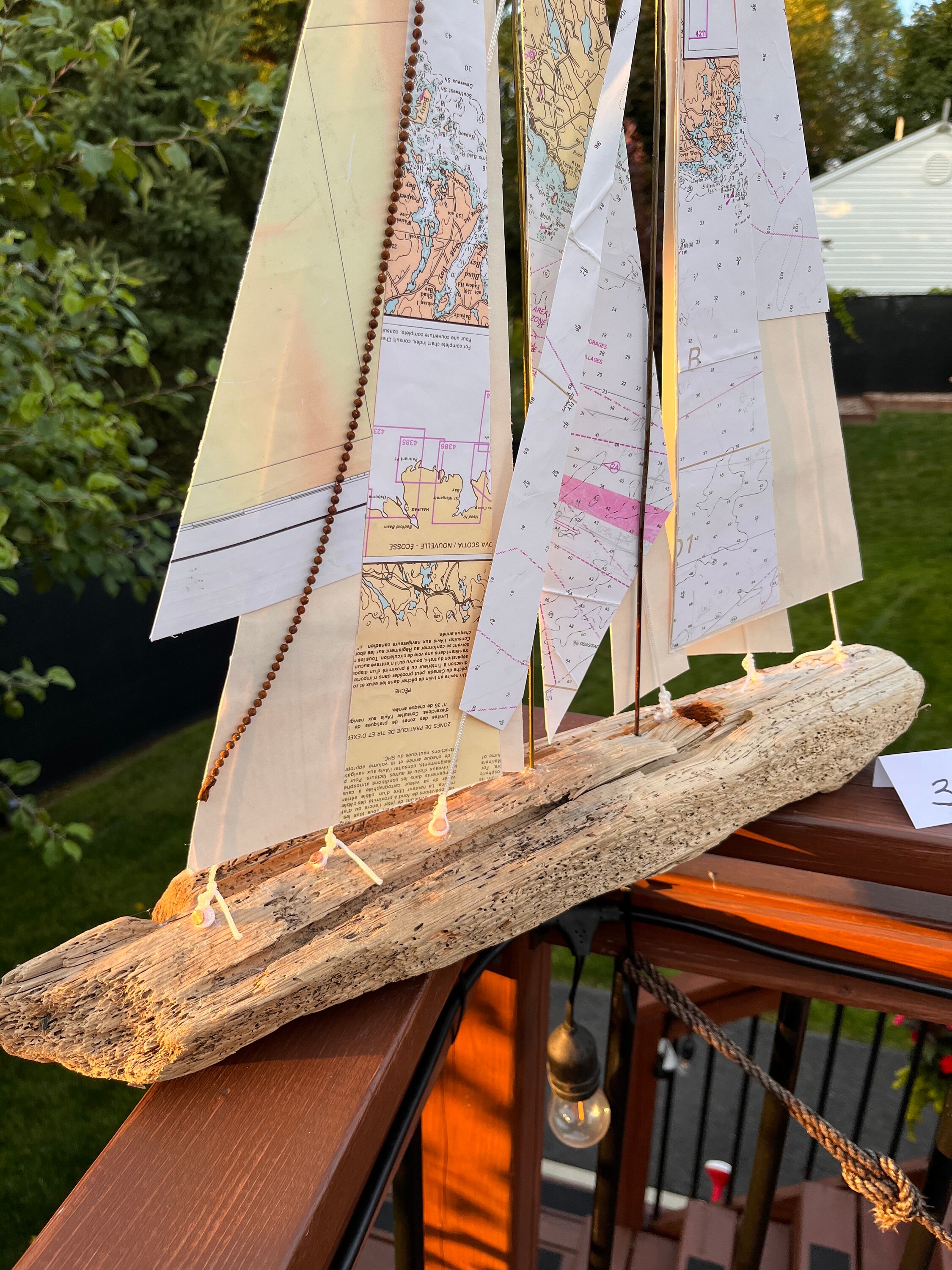 Driftwood Sailboat Art sea Dancer Nautical Decor Natural Display for ...