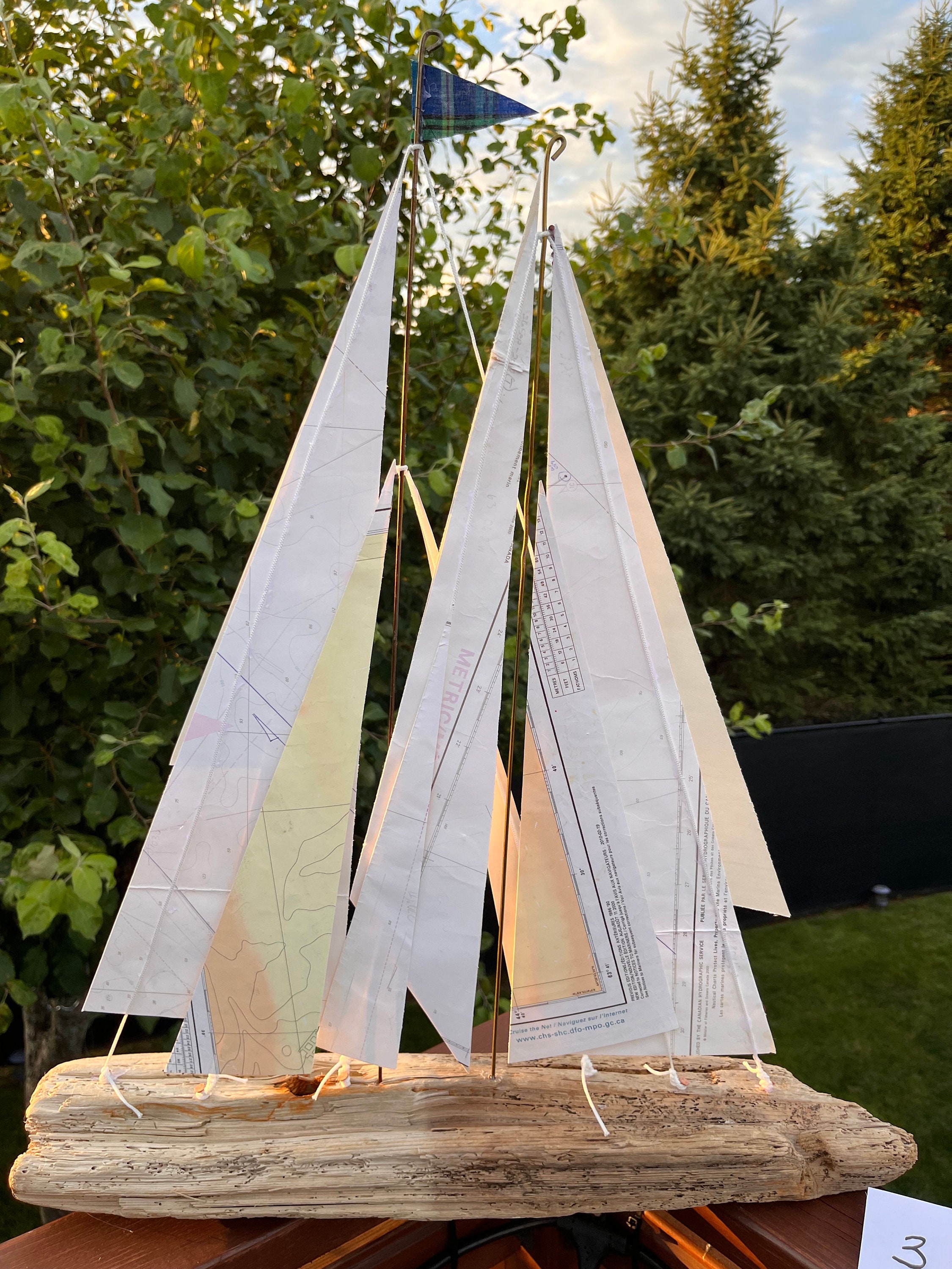 Driftwood Sailboat Art sea Dancer Nautical Decor Natural Display for ...