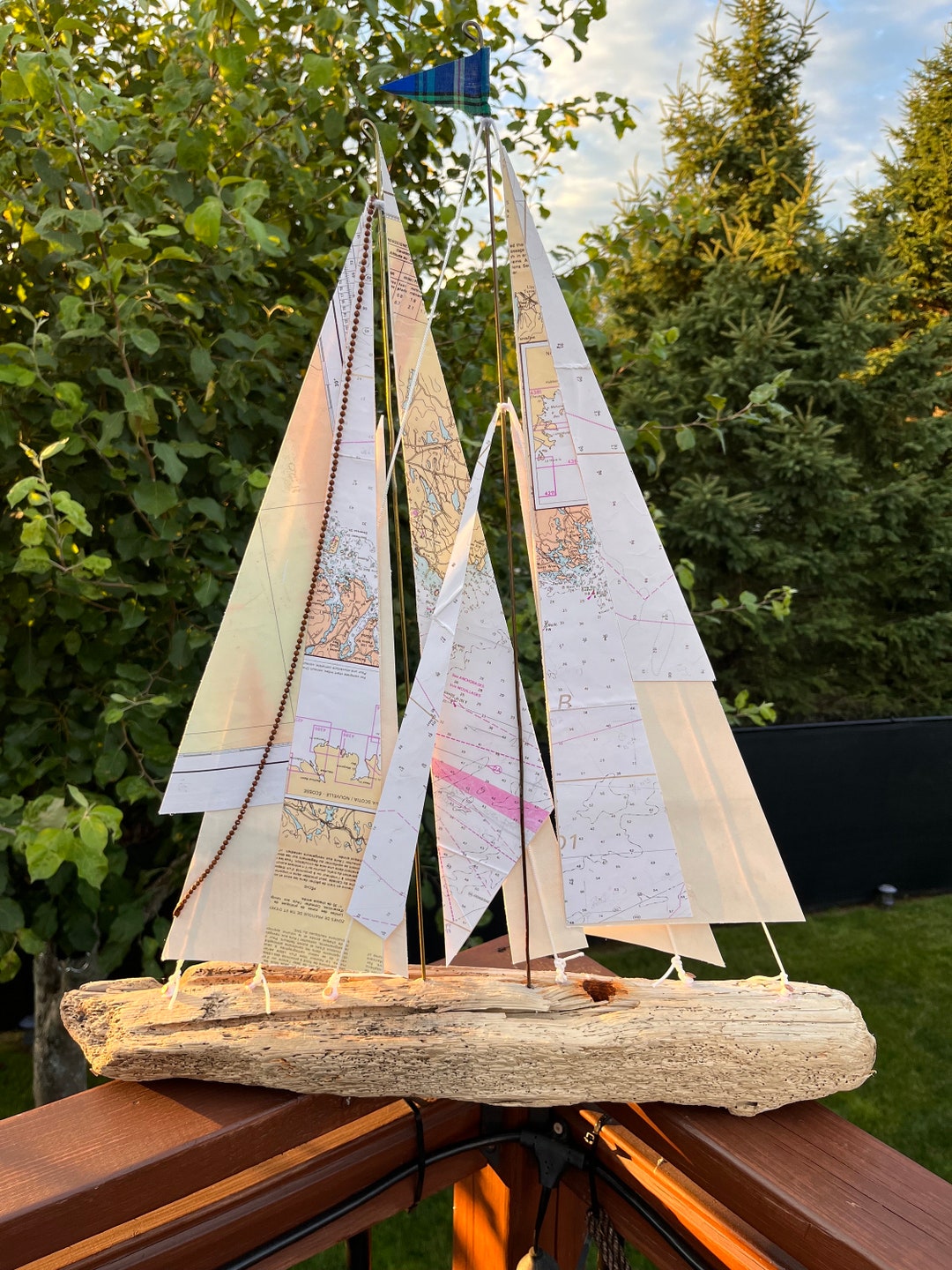 Driftwood Sailboat Art “sea Dancer” Nautical Decor Natural Display for ...