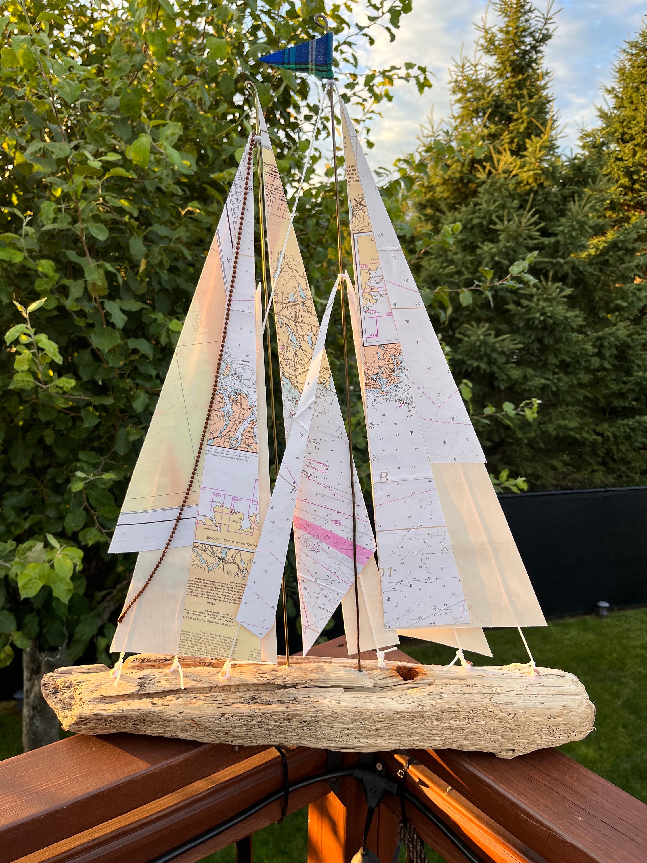 Driftwood Sailboat Art sea Dancer Nautical Decor Natural Display for ...