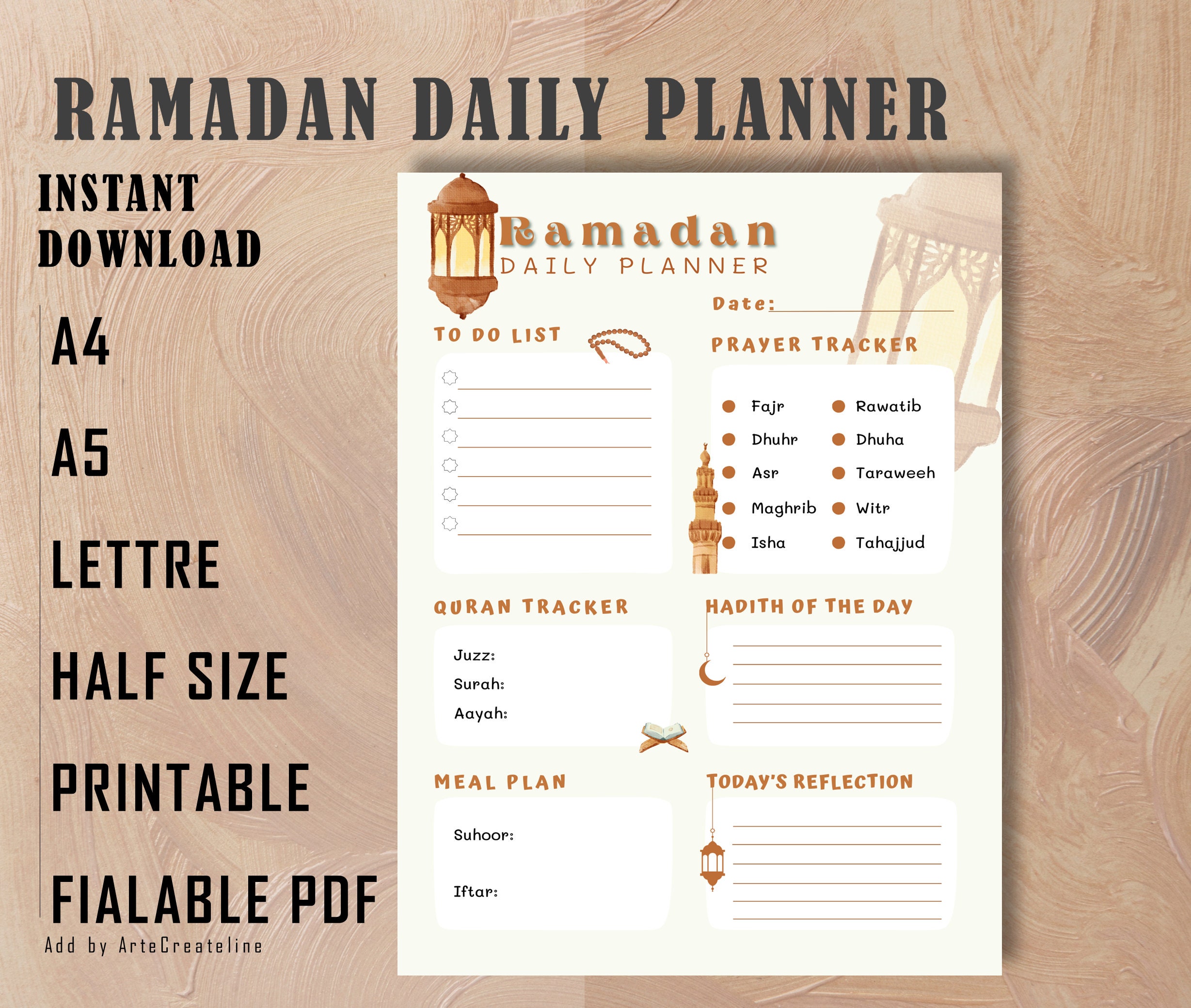 Ramadan Planner 2024, Muslim Daily Planner, Prayer Quran Tracker ...
