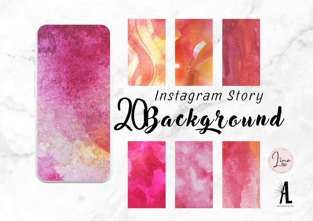 20 Watercolor Instagram Story Template Story Background Minimal ...