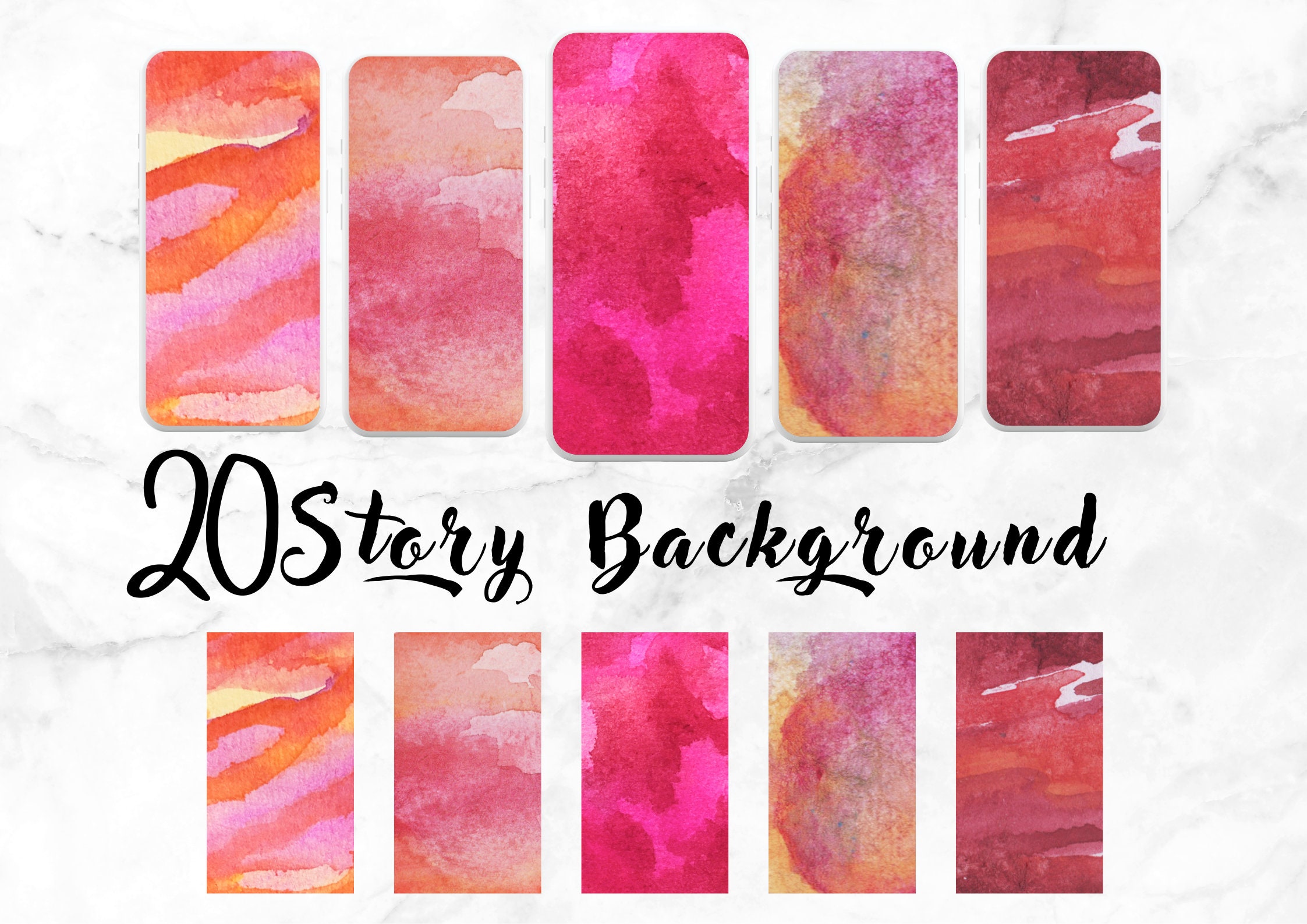 20 Watercolor Instagram Story Template Story Background Minimal ...