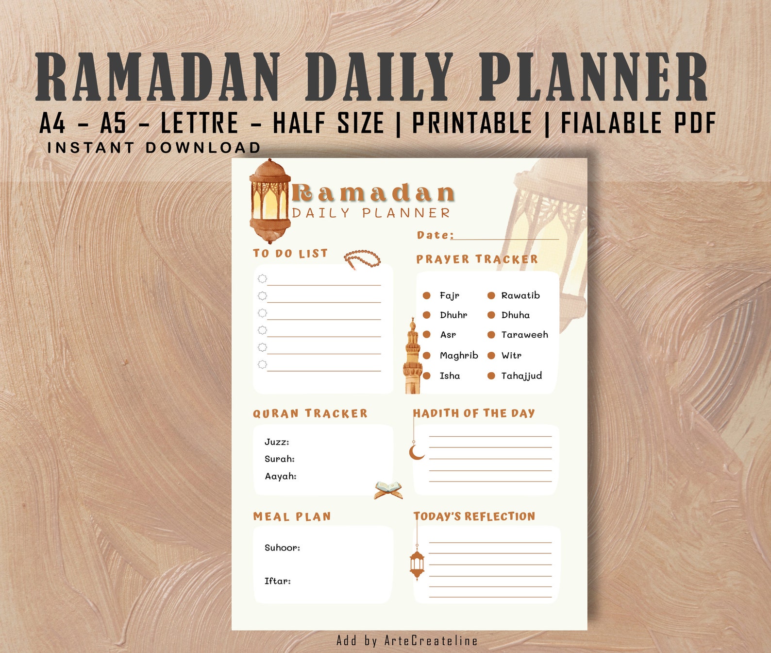 Ramadan Planner 2024, Muslim Daily Planner, Prayer Quran Tracker ...