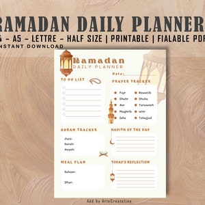 Ramadan Planner 2024, Muslim Daily Planner, Prayer Quran Tracker ...