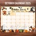 EDITABLE October 2025 Calendar, Cute Spooky Halloween Planner ...