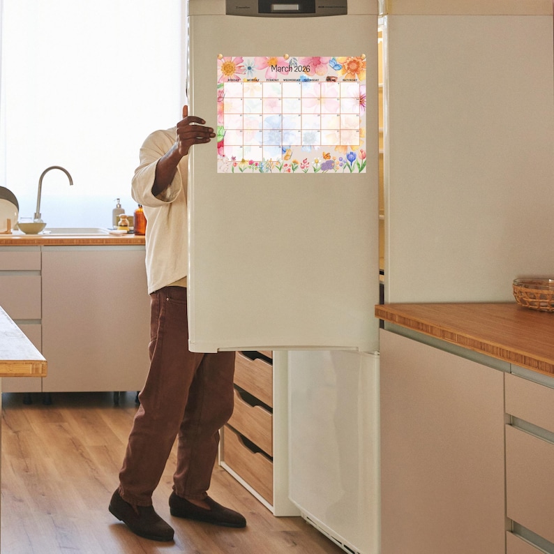 EDITABLE March 2026 Calendar, Hello Spring Flowery Calendar, Printable ...