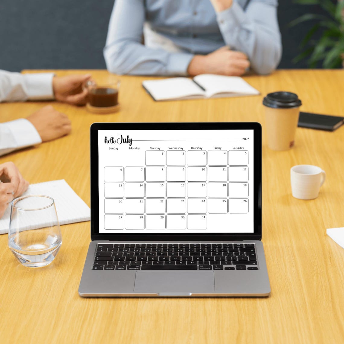 Simple July Calendar 2025, Summer Planner, Monthly Schedule, Homeschool ...