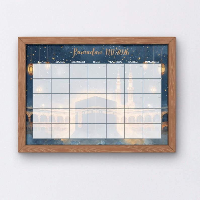 Editable Ramadan Calendar 2026, Hijri Wall Calendar, Ramadan Islamic ...