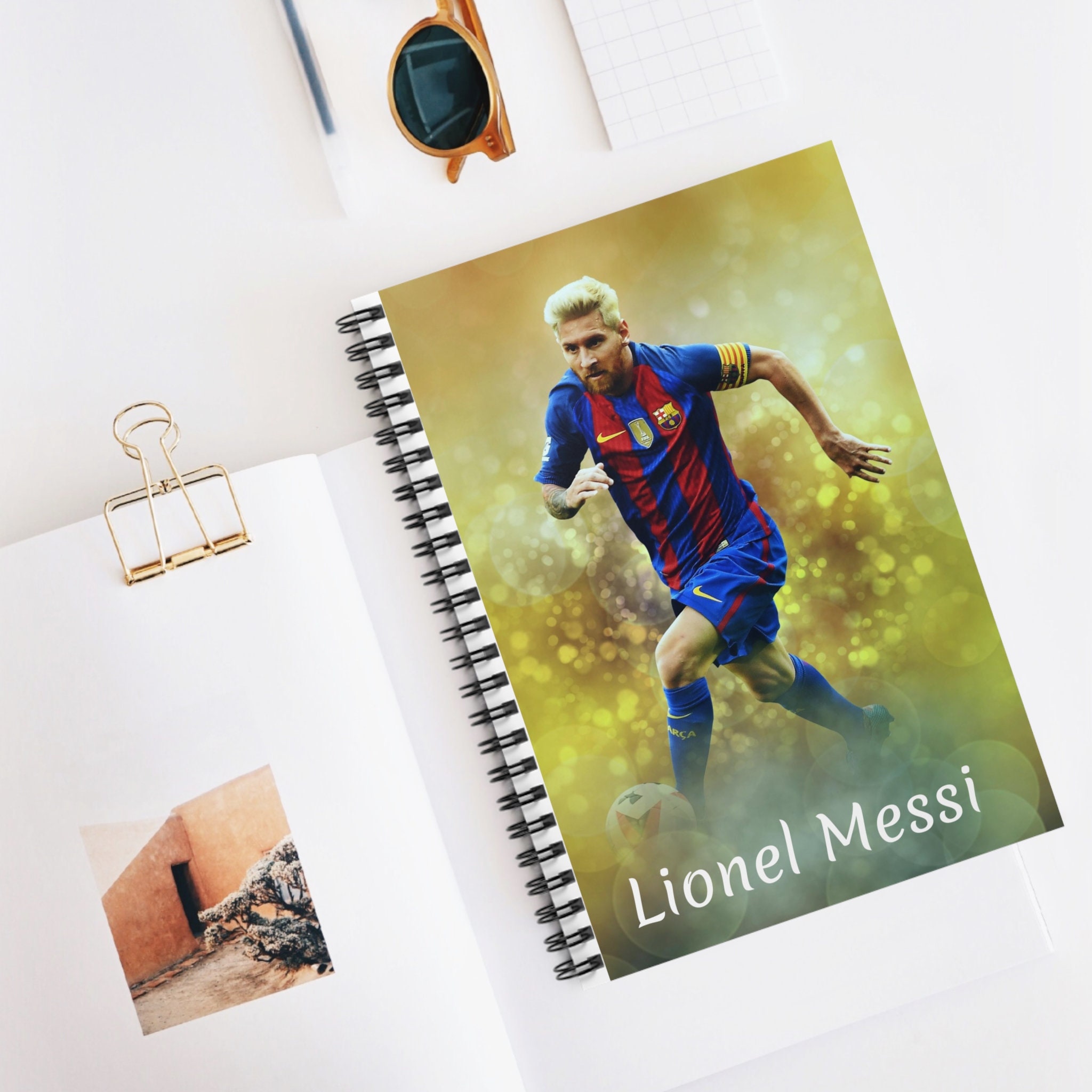 Lionel Messi, Mini Notebook, Spiral Notebook, Spiral Bound, Personal ...