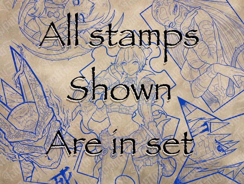50 Anime Reference Stamps for Procreate. - Etsy