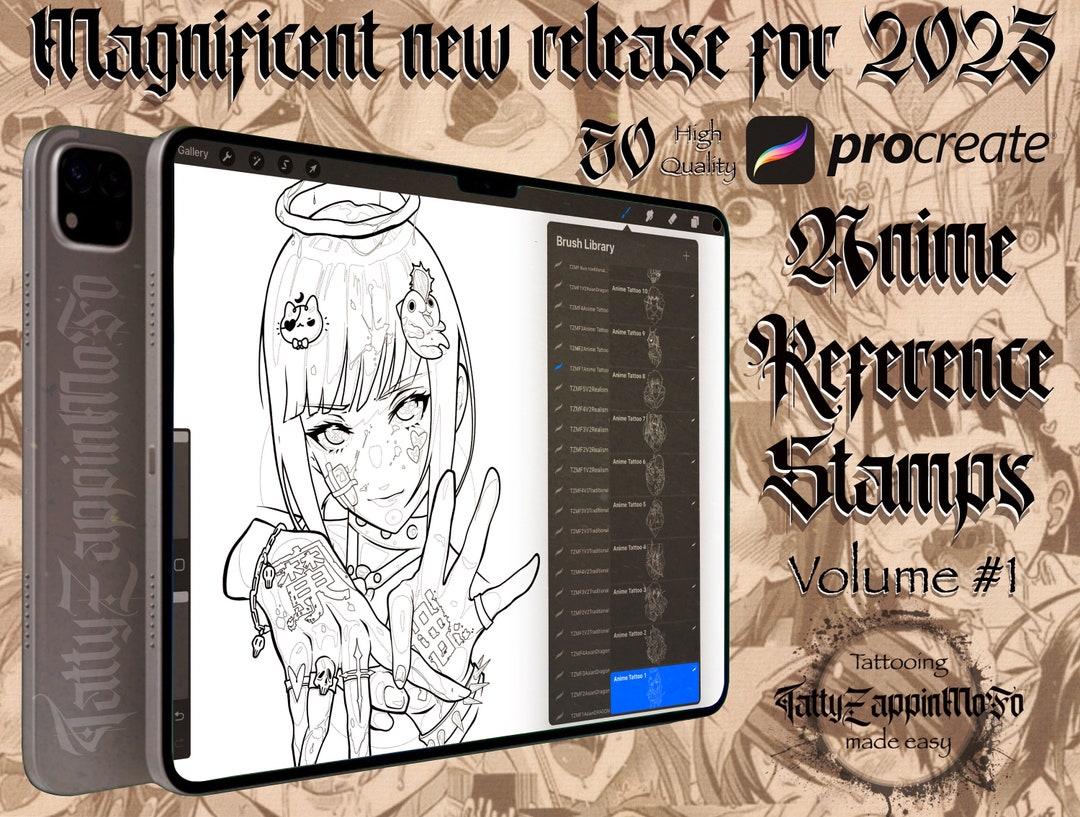 50 Anime Reference Stamps for Procreate. - Etsy