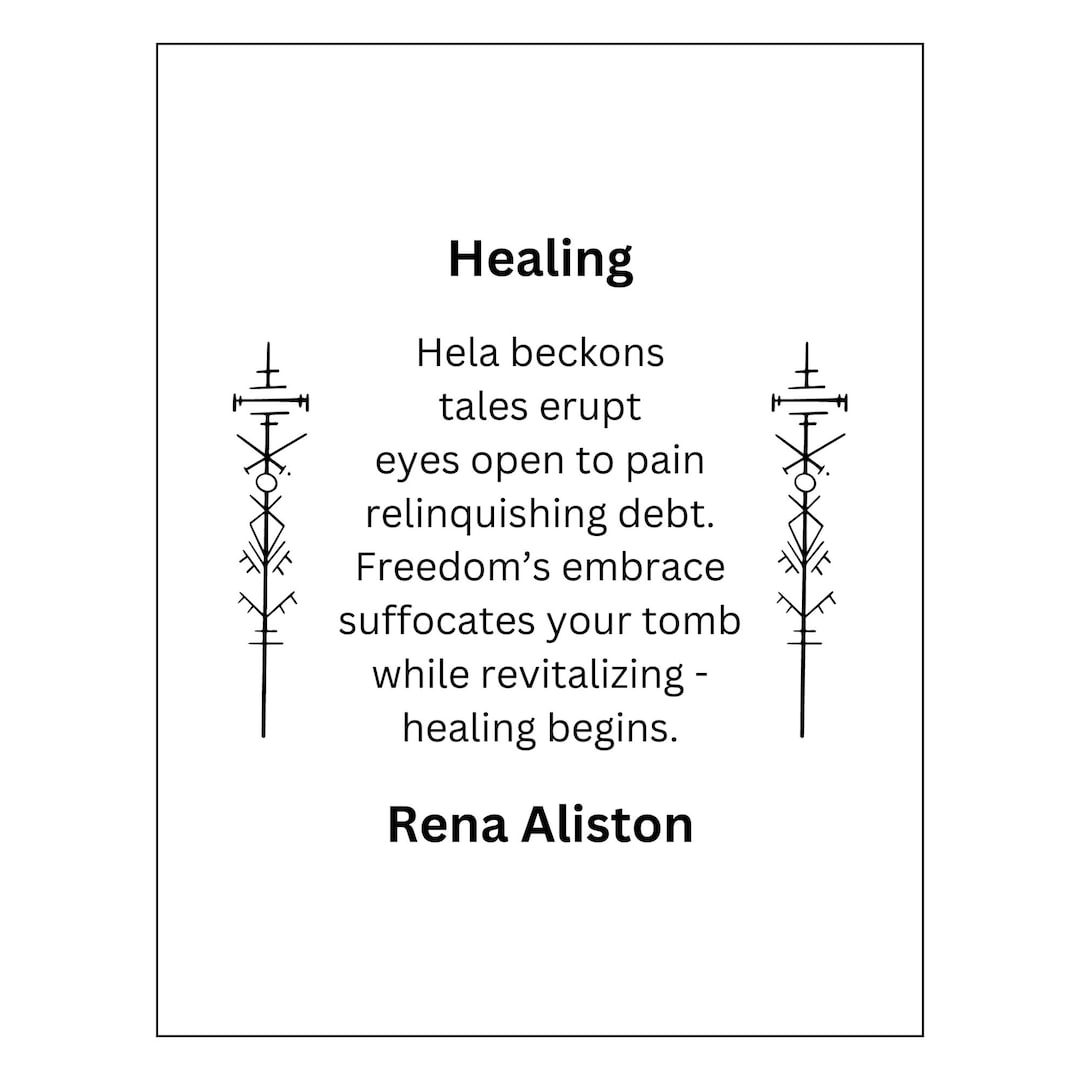Healing Poem Digital Printable Art Print, Rena Aliston, Wall Art, Ready ...