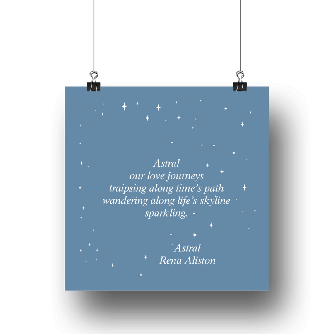 Gothic Poem Art Print "astral" by Rena Aliston (digital Download) - Etsy