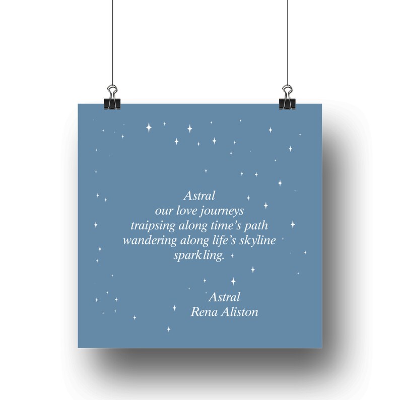 Astral Poem Digital Printable Art Print, Rena Aliston, Wall Art, Ready ...