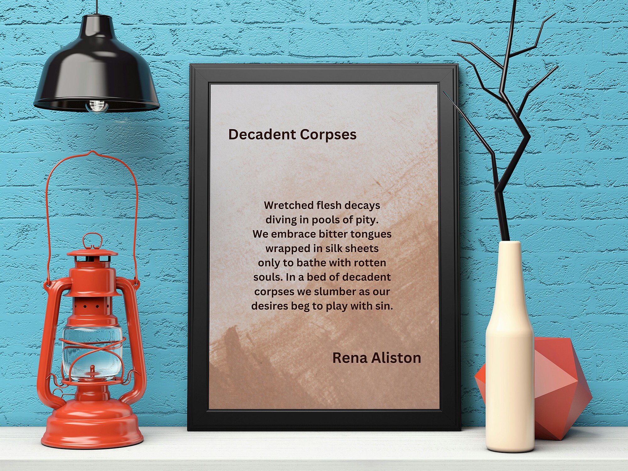 Gothic Poem Art Print "decadent Corpses" by Rena Aliston (digital ...