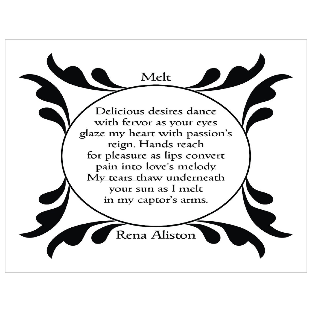 Gothic Poem Art Print "melt" by Rena Aliston (digital Download) - Etsy