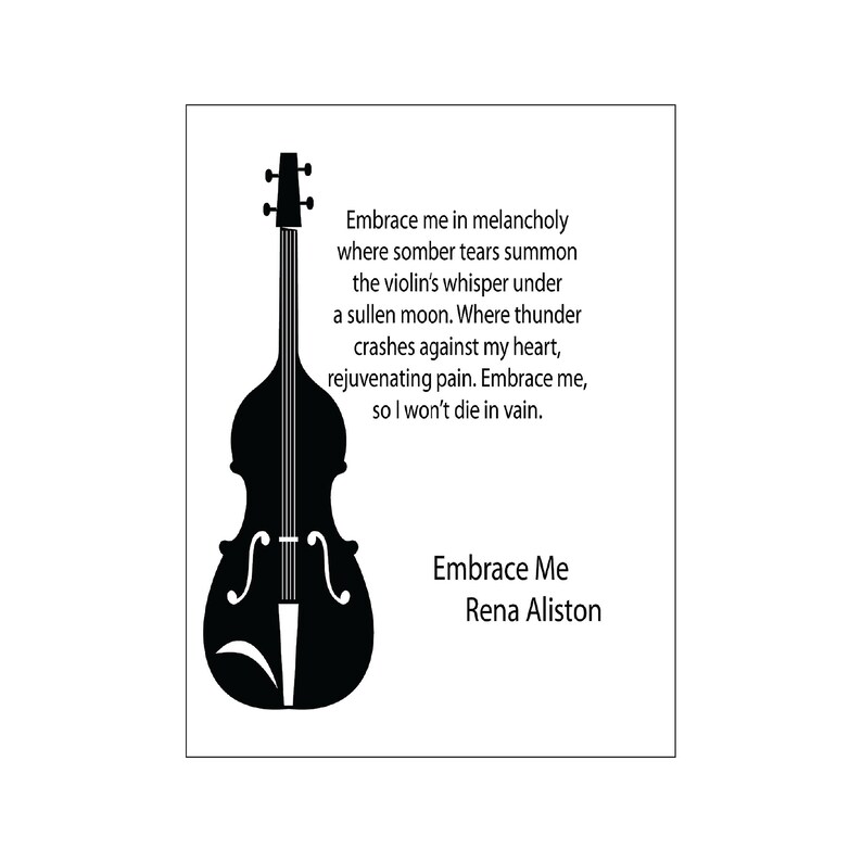 Embrace Me Poem Digital Printable Art Print, Rena Aliston, Wall Art ...