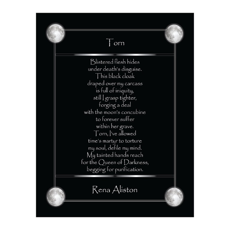 Gothic Poem Art Print "torn" by Rena Aliston (digital Download) - Etsy