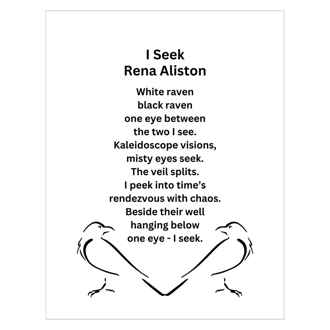 I Seek Poem Digital Printable Art Print, Rena Aliston, Wall Art, Ready ...