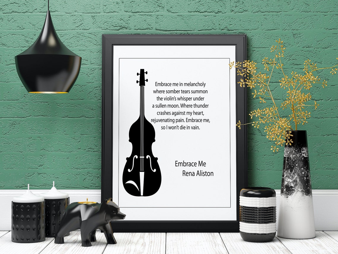 Gothic Poem Art Print "embrace Me" by Rena Aliston (digital Download ...