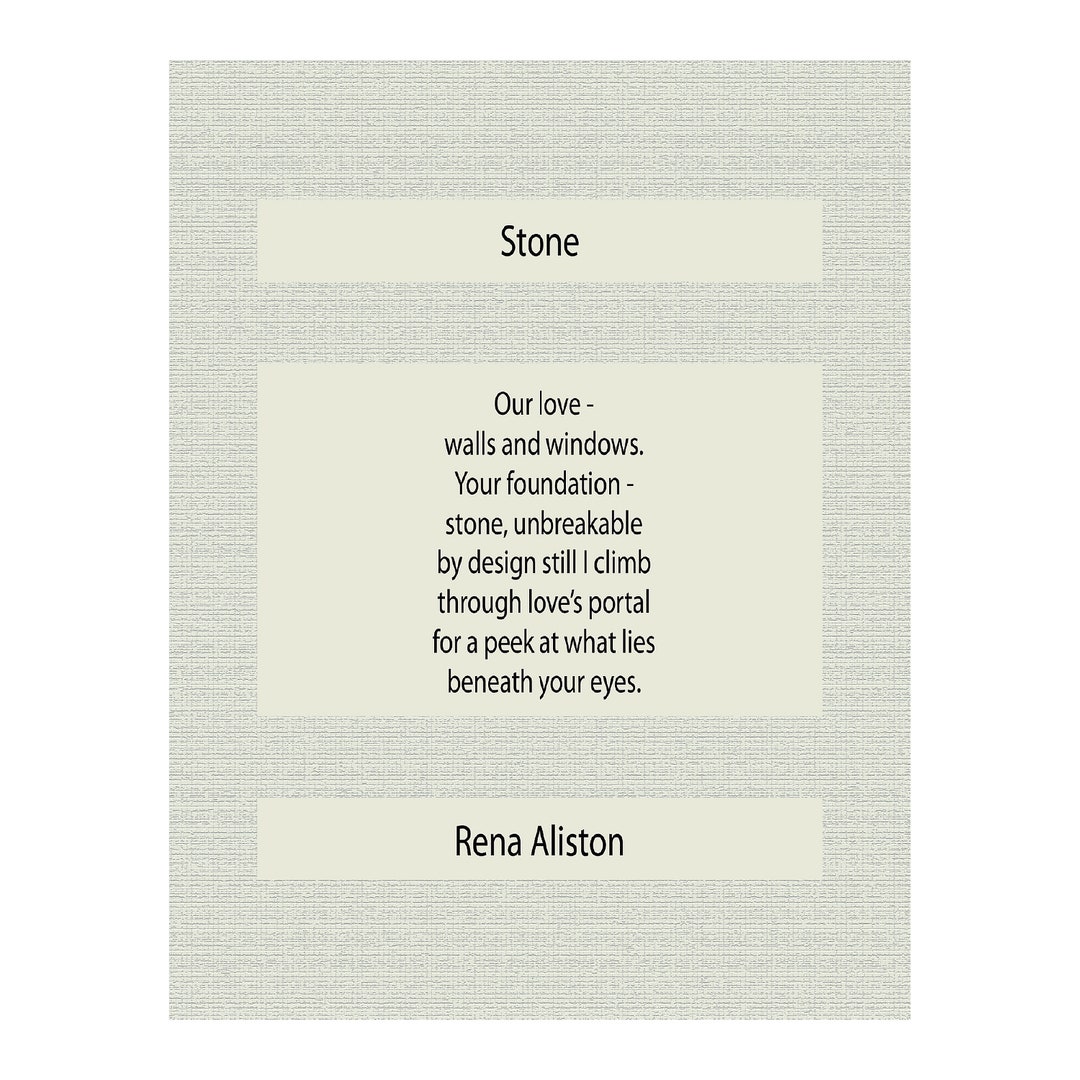 Stone Poem Digital Printable Art Print, Rena Aliston, Wall Art, Ready ...