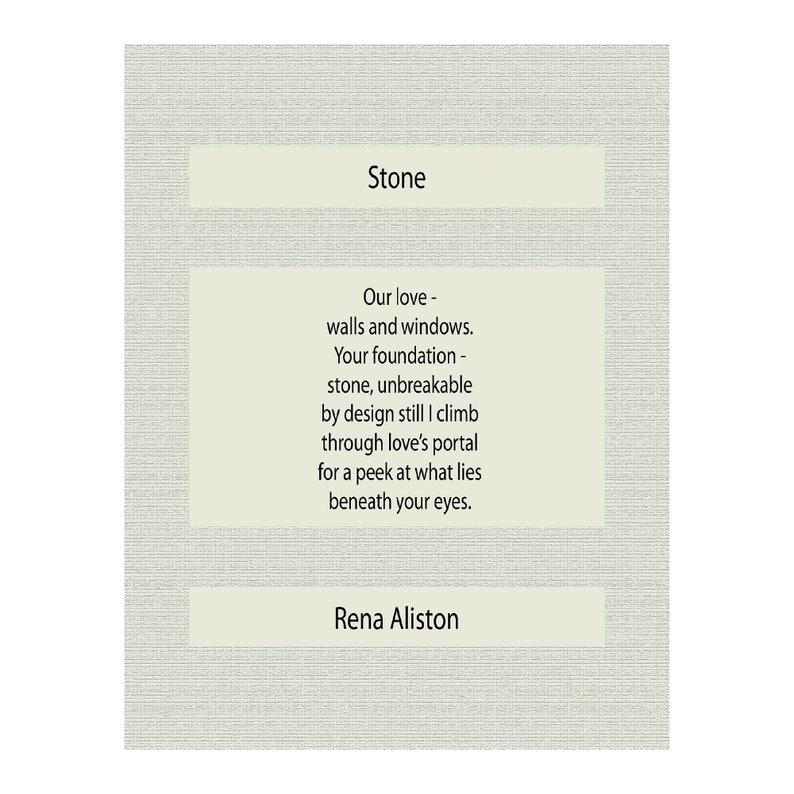 Stone Poem Digital Printable Art Print Rena Aliston Wall - Etsy