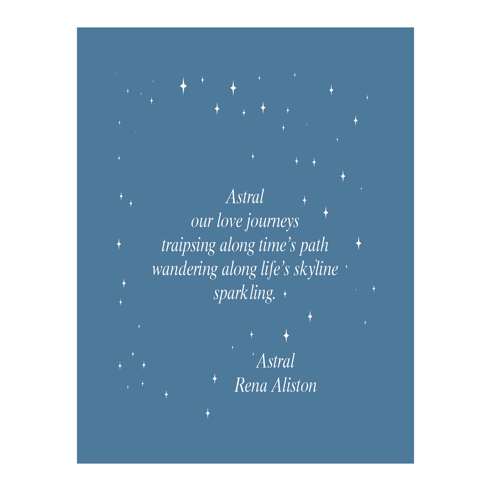 Gothic Poem Art Print "astral" by Rena Aliston (digital Download) - Etsy